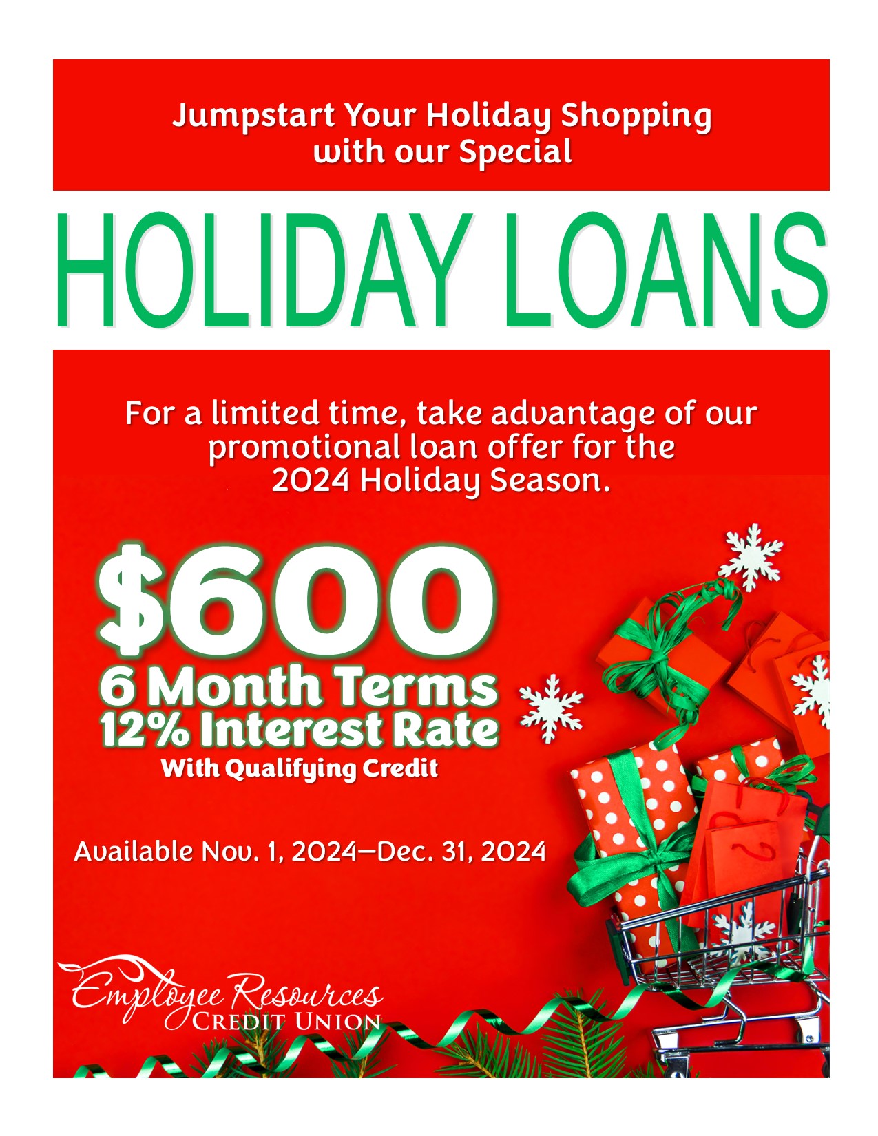 Holiday Loan Promotion : Employee Resources Credit Union